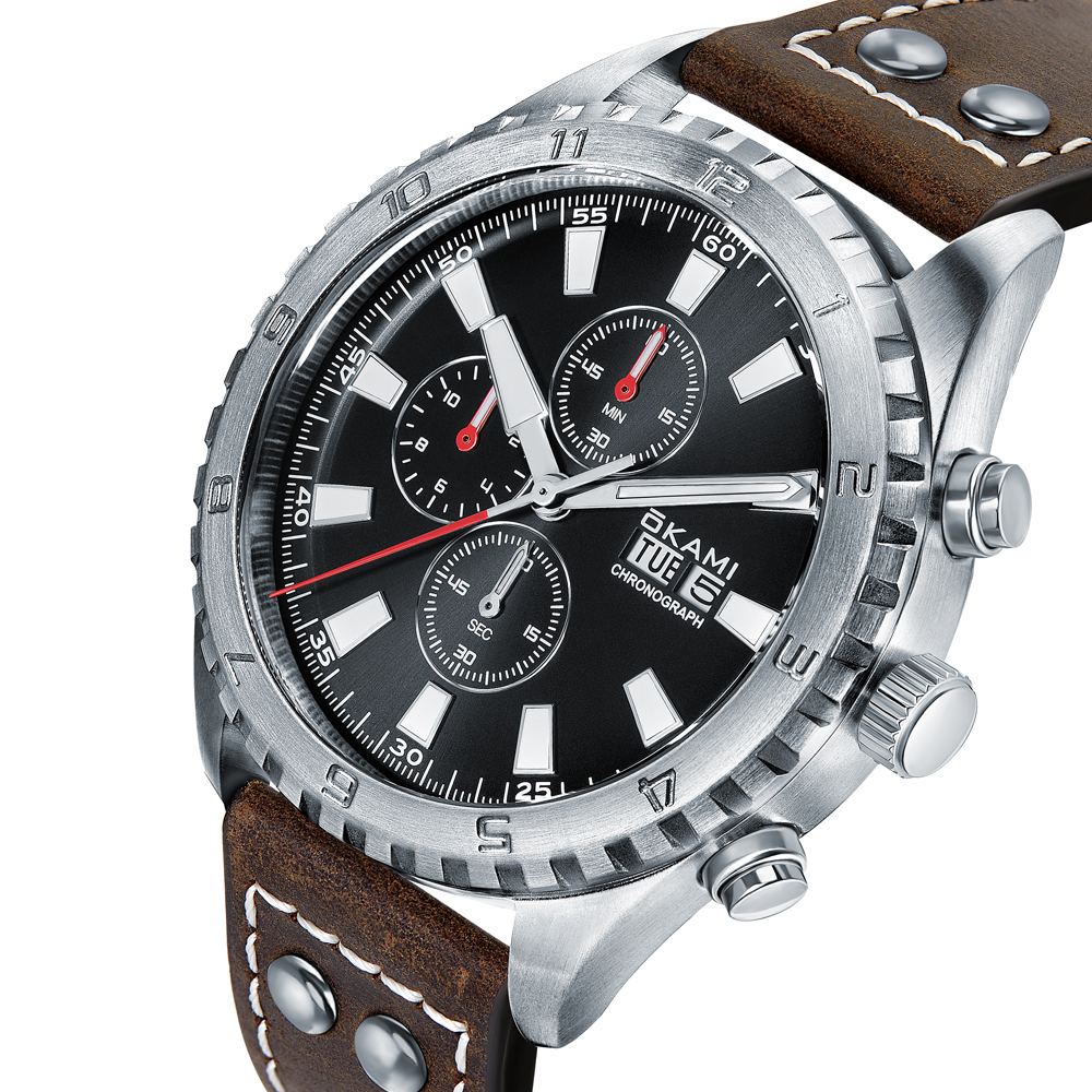 Часы мужские OKAMI OKAMI KB1-44-4-YYX-SL-SBC: сталь — купить в интернет ...