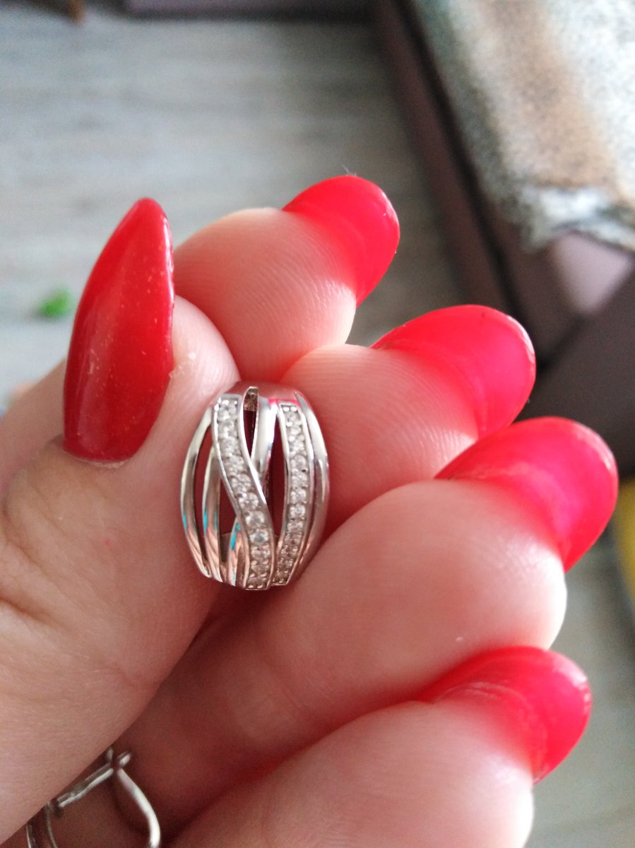 Серебряные серьги с фианитами SUNLIGHT: белое серебро 925 пробы, фианит ...