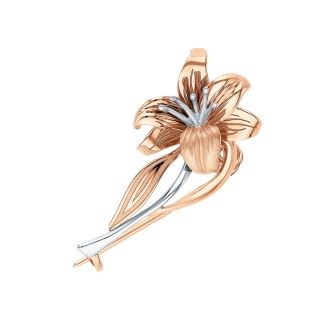 Золотая брошь МОСКОВСКИЙ ЦЕПЕВЯЗАЛЬНЫЙ ЗАВОД 42084*: розовое золото 585 ...